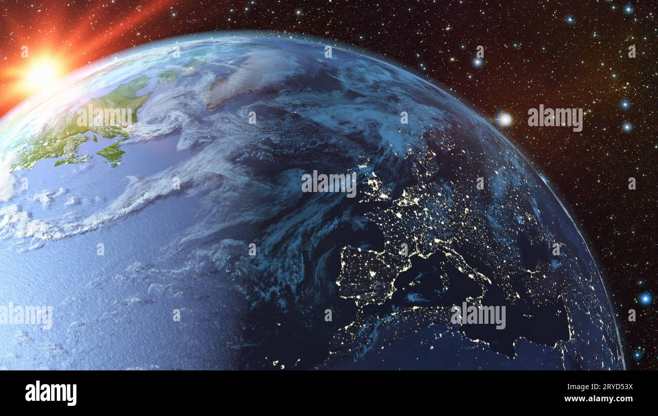 Earth from space Stock Photo - Alamy