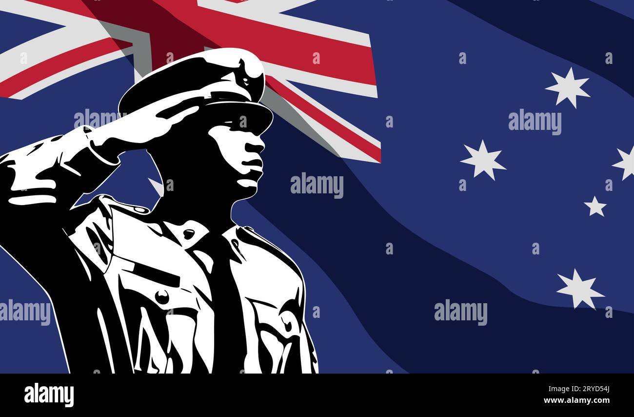 Australian soldier salute Stock Vector Images - Alamy