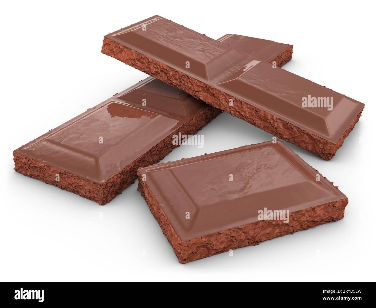 Pieces of a chocolate Stock Photo - Alamy