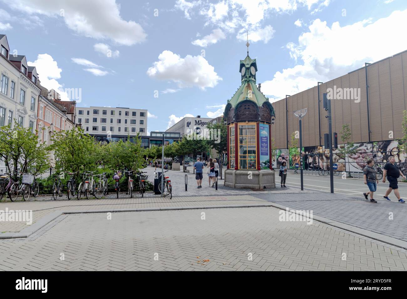 Street of the old Danish town of Aalborg, Denmark Stock Photo - Alamy