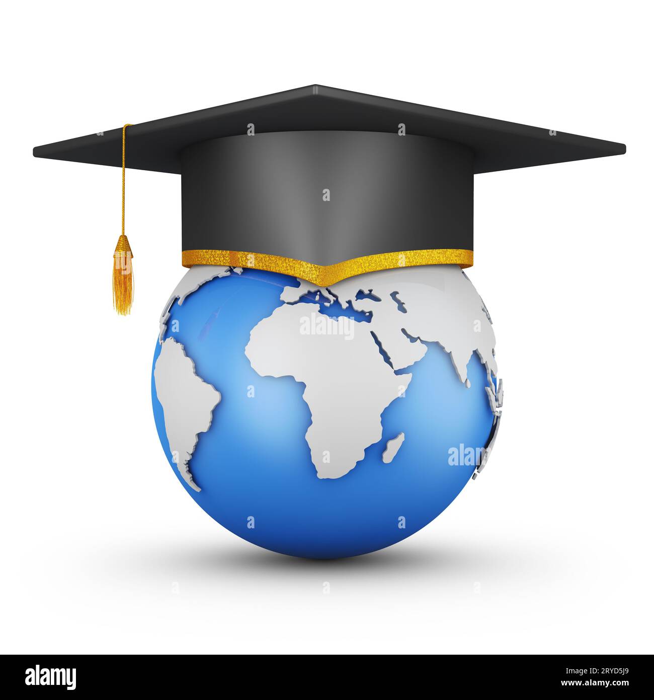 World globe graduation cap diploma hi-res stock photography and images ...