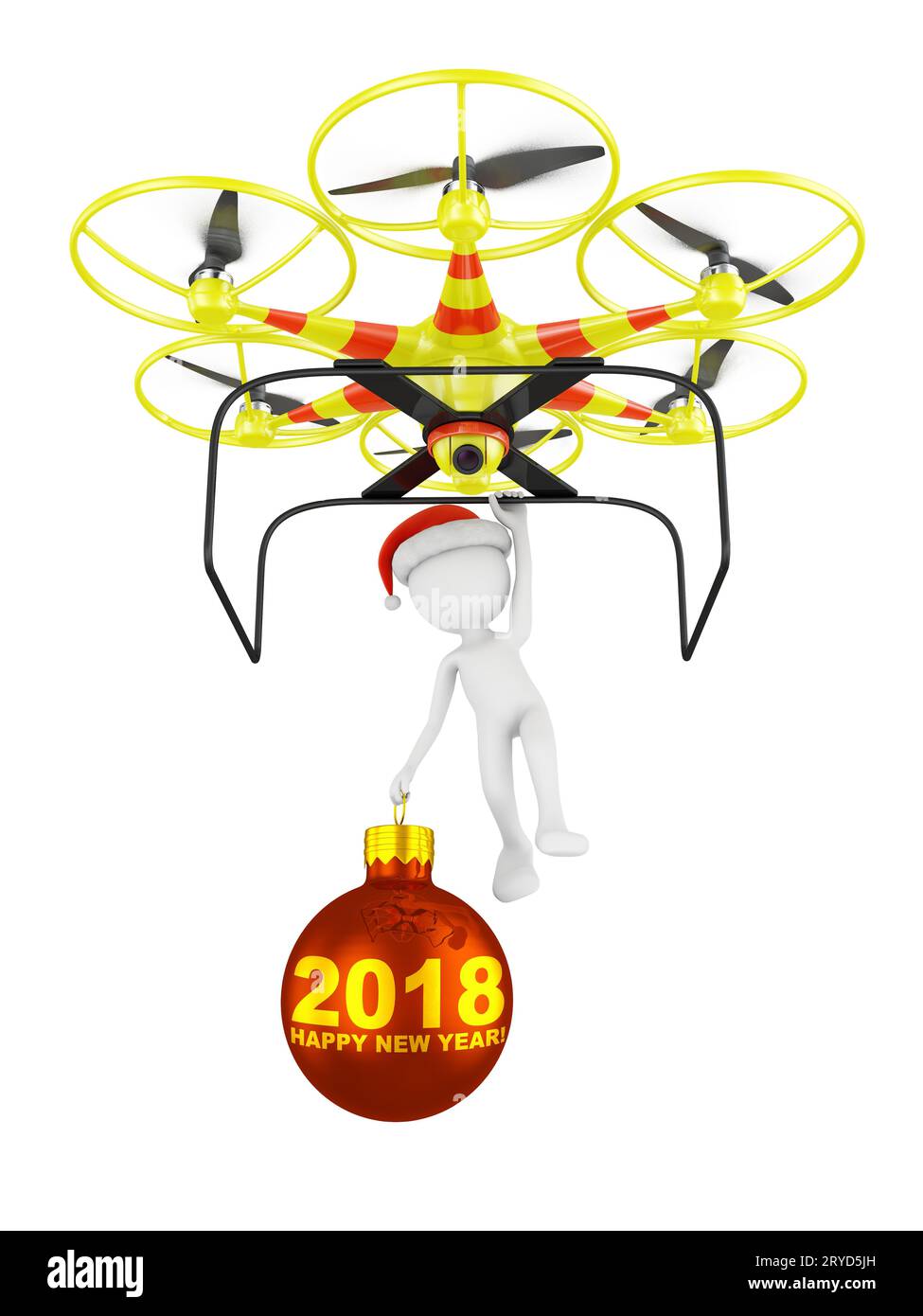 Drone and Santa with a ball 2018 Stock Photo - Alamy