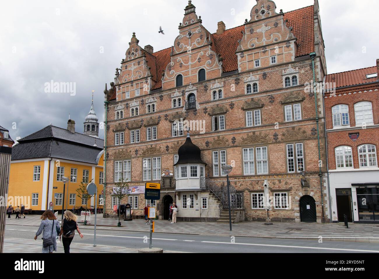 Street of the old Danish town of Aalborg, Denmark Stock Photo - Alamy