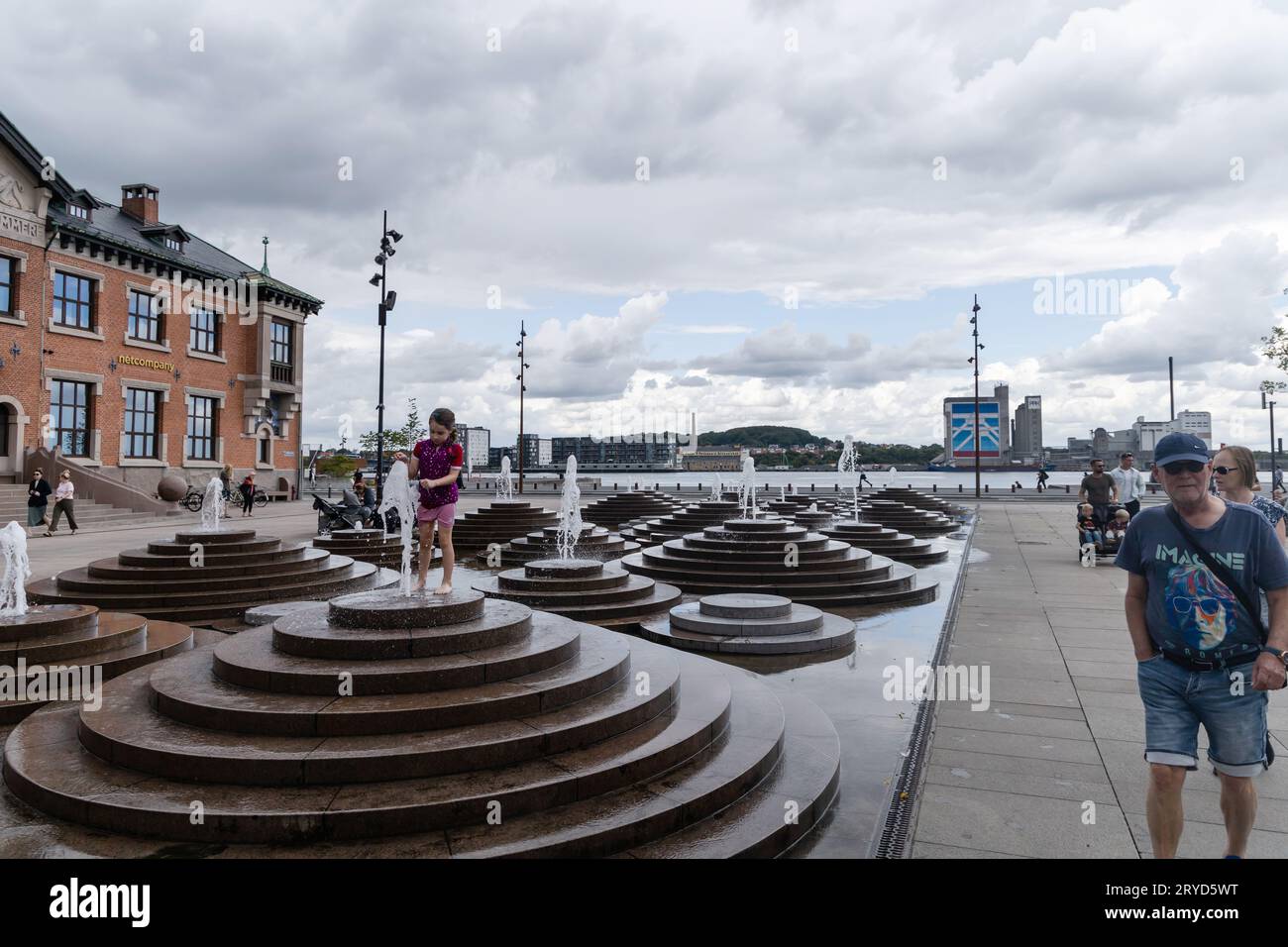Street of the old Danish town of Aalborg, Denmark Stock Photo - Alamy