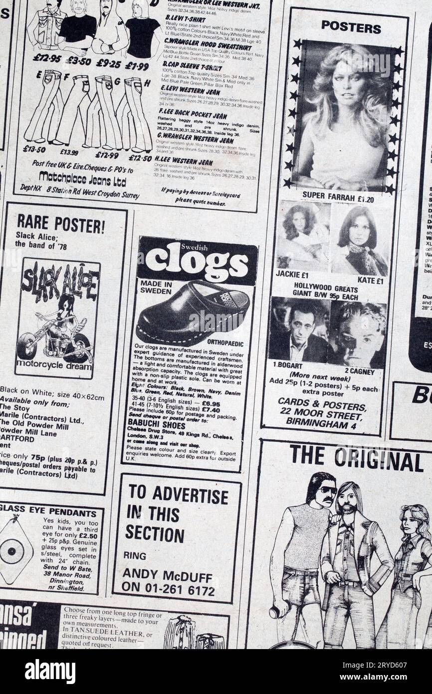 Advert for Clothing in 1970s issue of NME New Musical Express Music ...