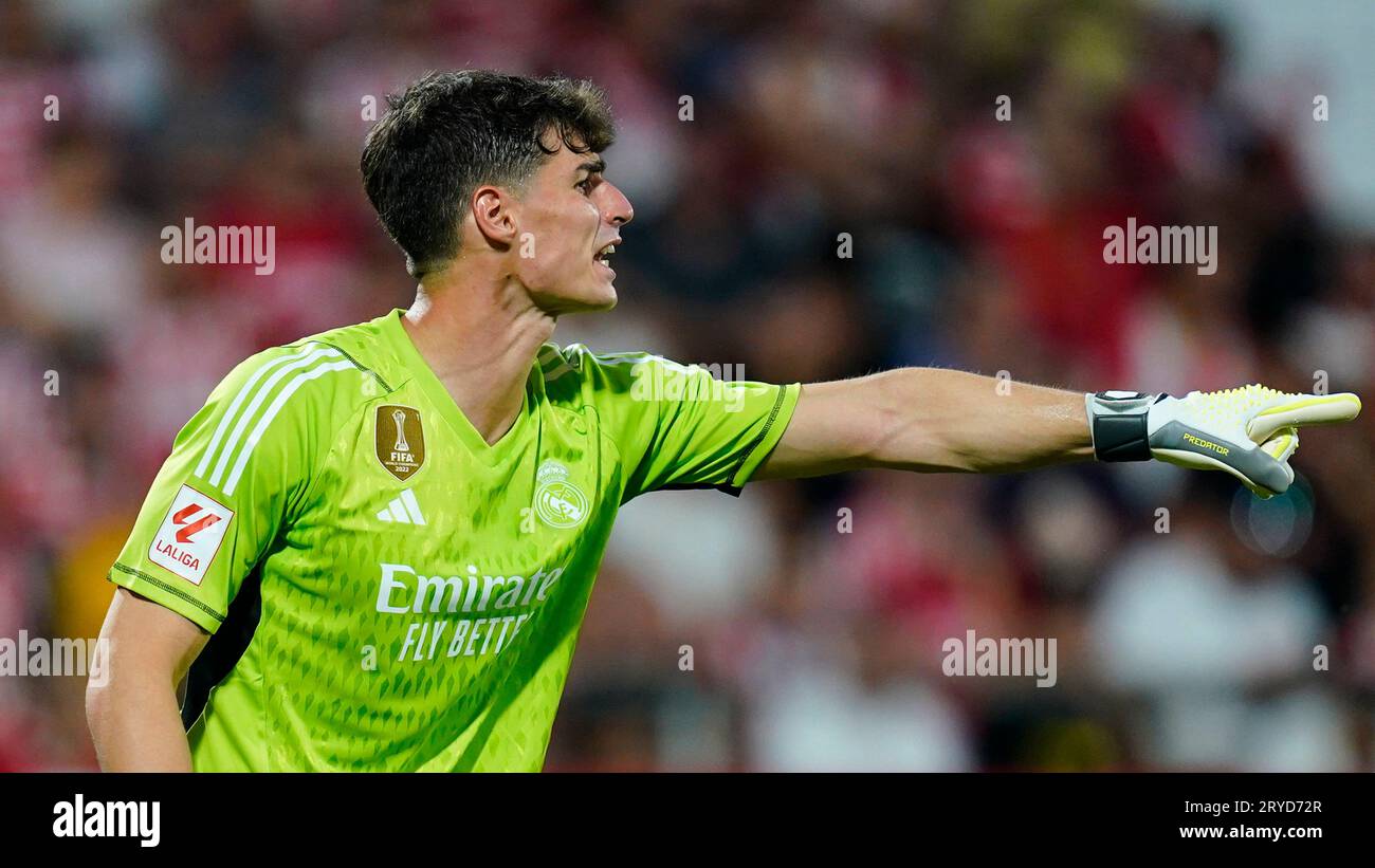 Girona, Spain. 30th Sep, 2023. Kepa Arrizabalaga of Real Madrid during ...
