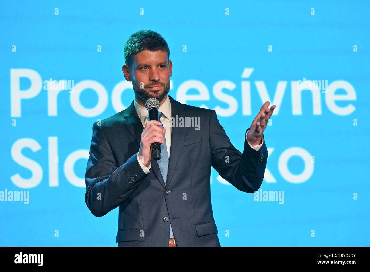 Bratislava, Czech Republic. 30th Sep, 2023. Michal Simecka, chairman of ...