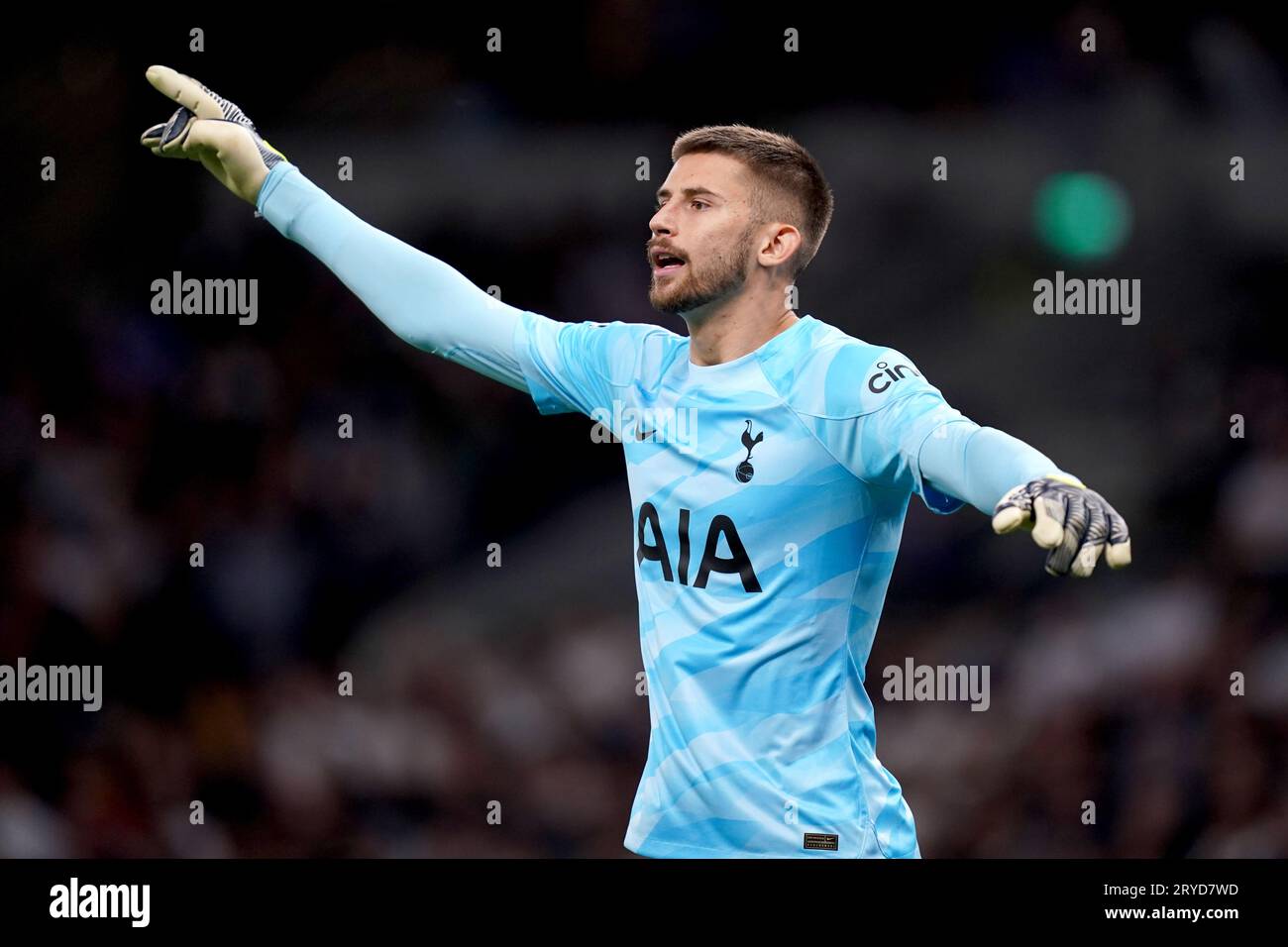 Tottenham Hotspur goalkeeper Guglielmo Vicario during the Premier ... Tottenham Hotspur goalkeeper Guglielmo Vicario during the Premier ...