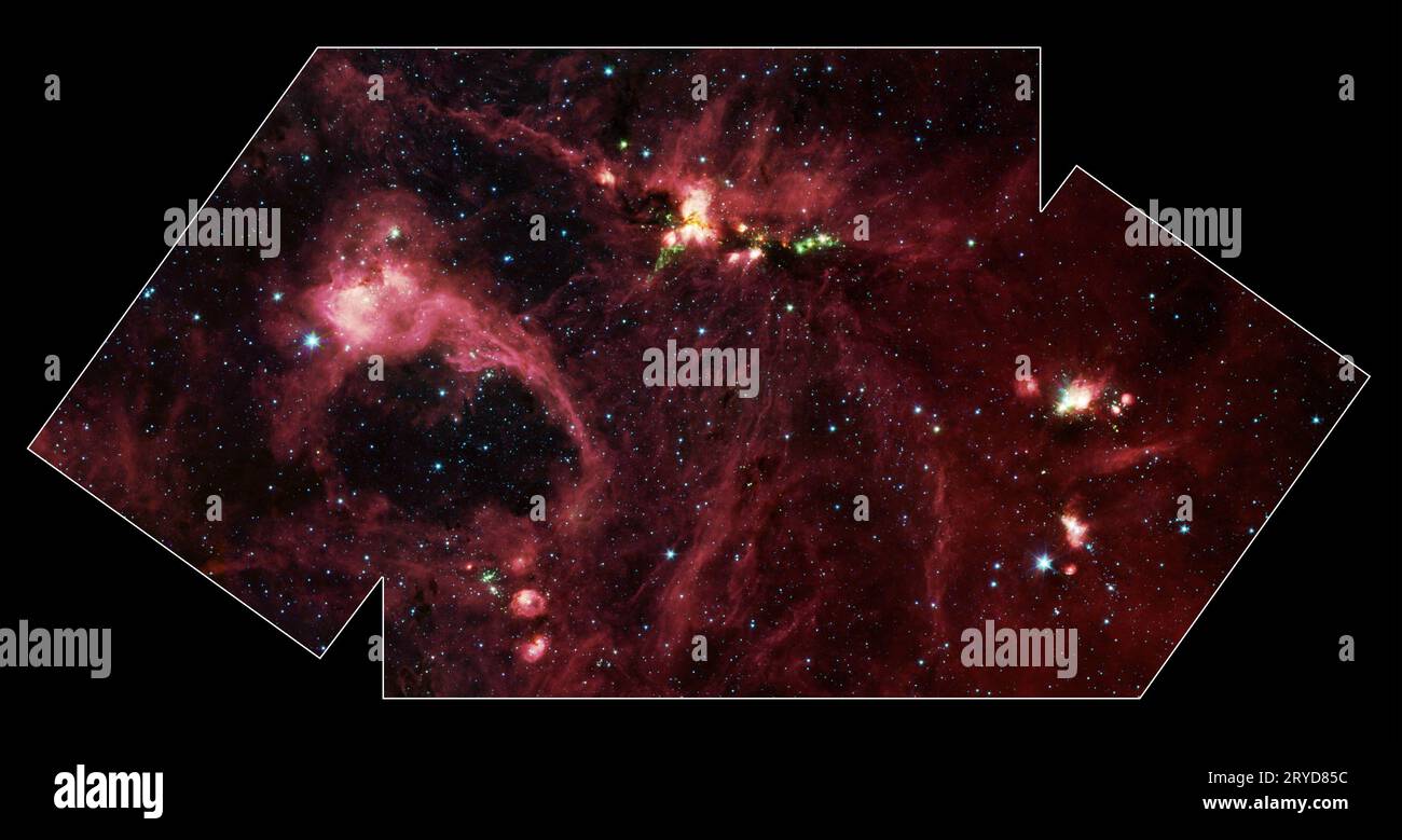 NASA IMAGE Massive Star Forming Region DR21 in Infrared Stock Photo - Alamy