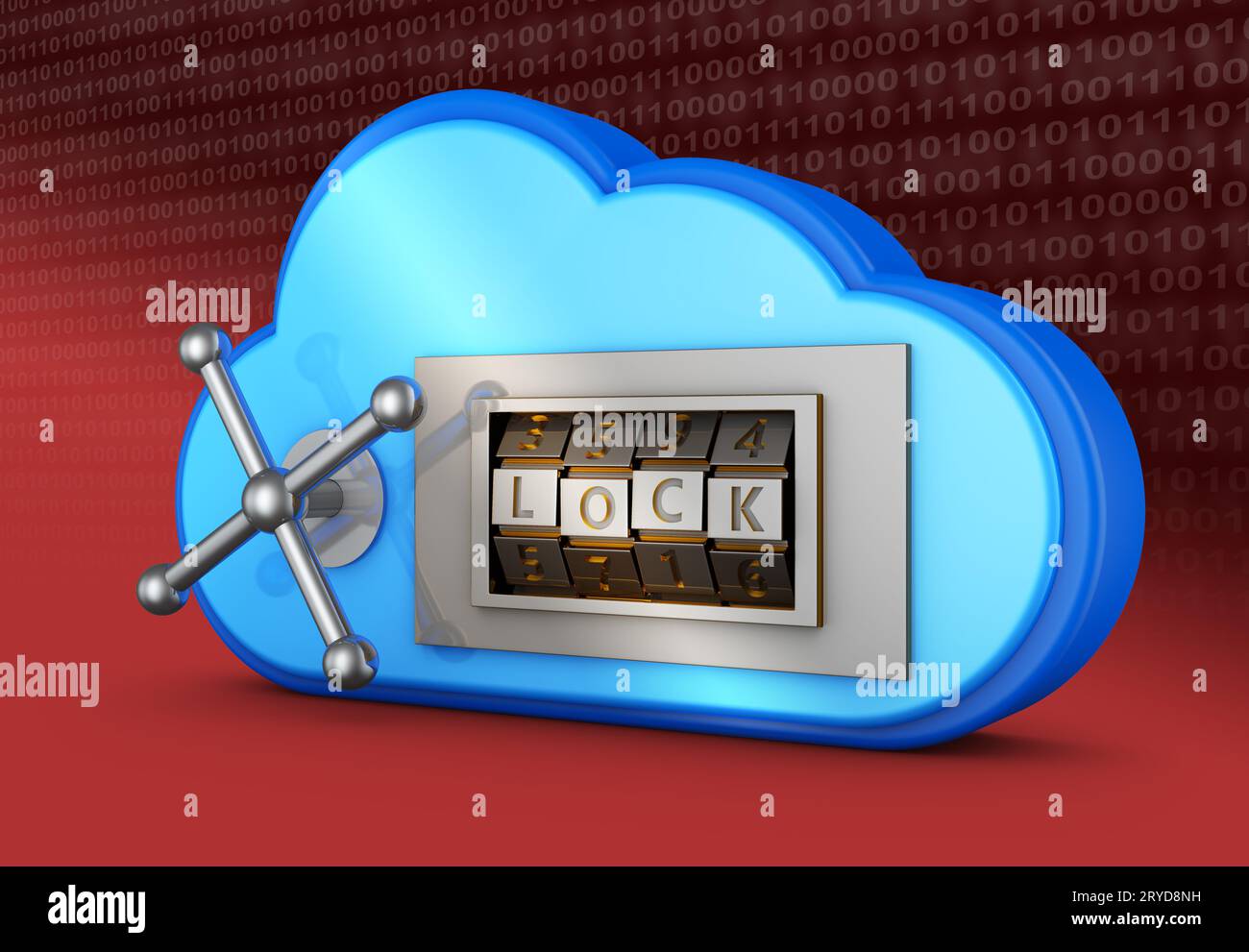 Cloud with a combination lock Stock Photo - Alamy