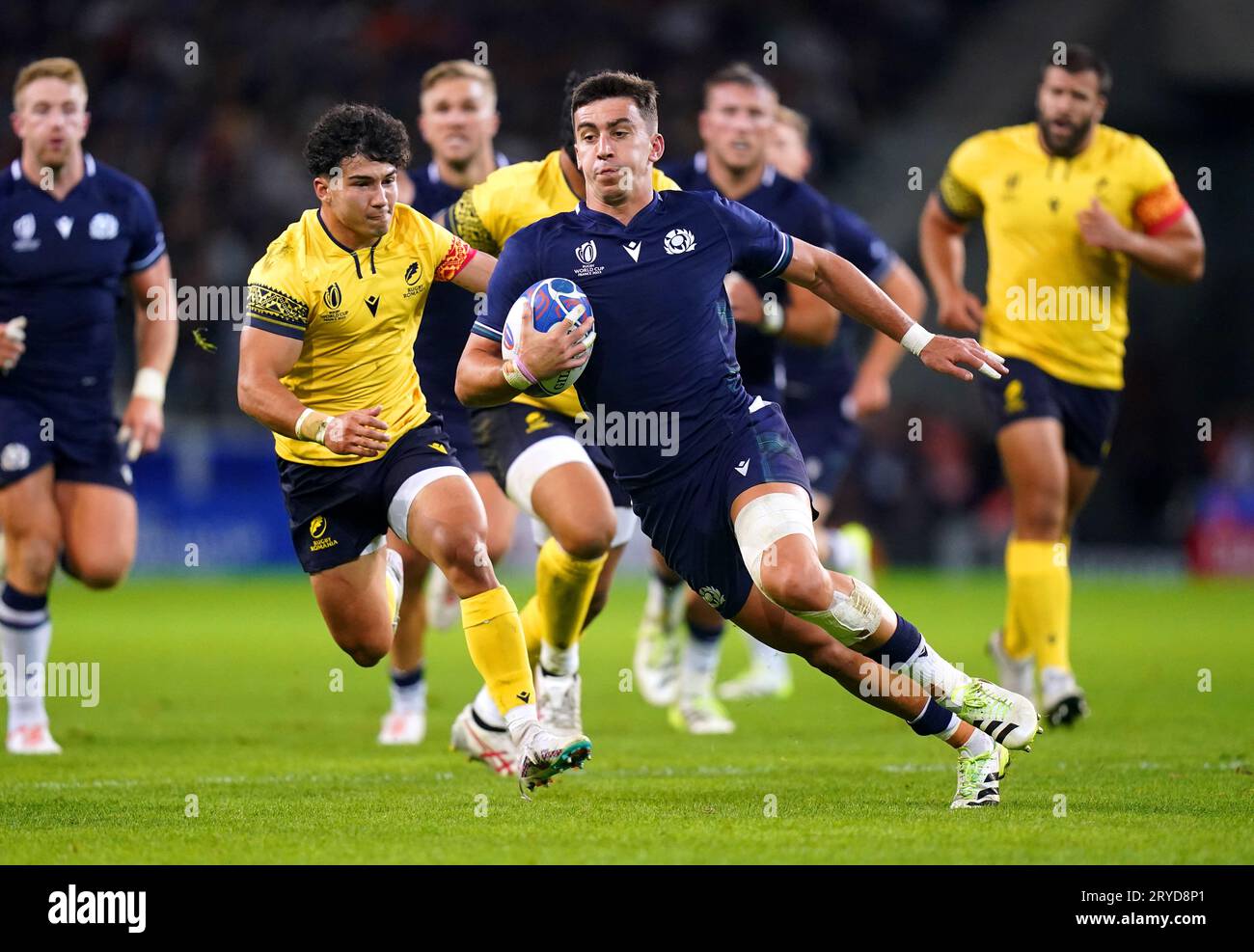 Scotland's Cameron Redpath runs with the ball during the Rugby World ...
