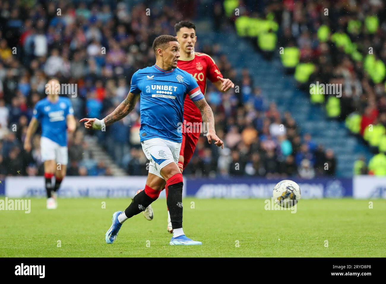 30 Sept 23. Glasgow, UK. Rangers FC play Aberdeen FC at Ibrox Stadium ...
