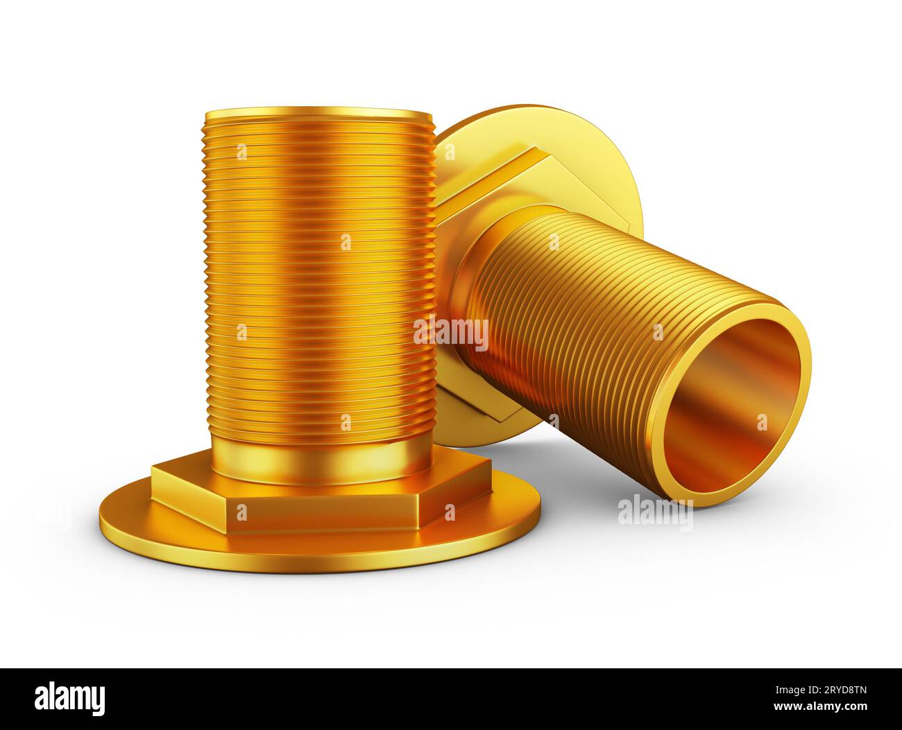 3d render copper pipes hi-res stock photography and images - Alamy