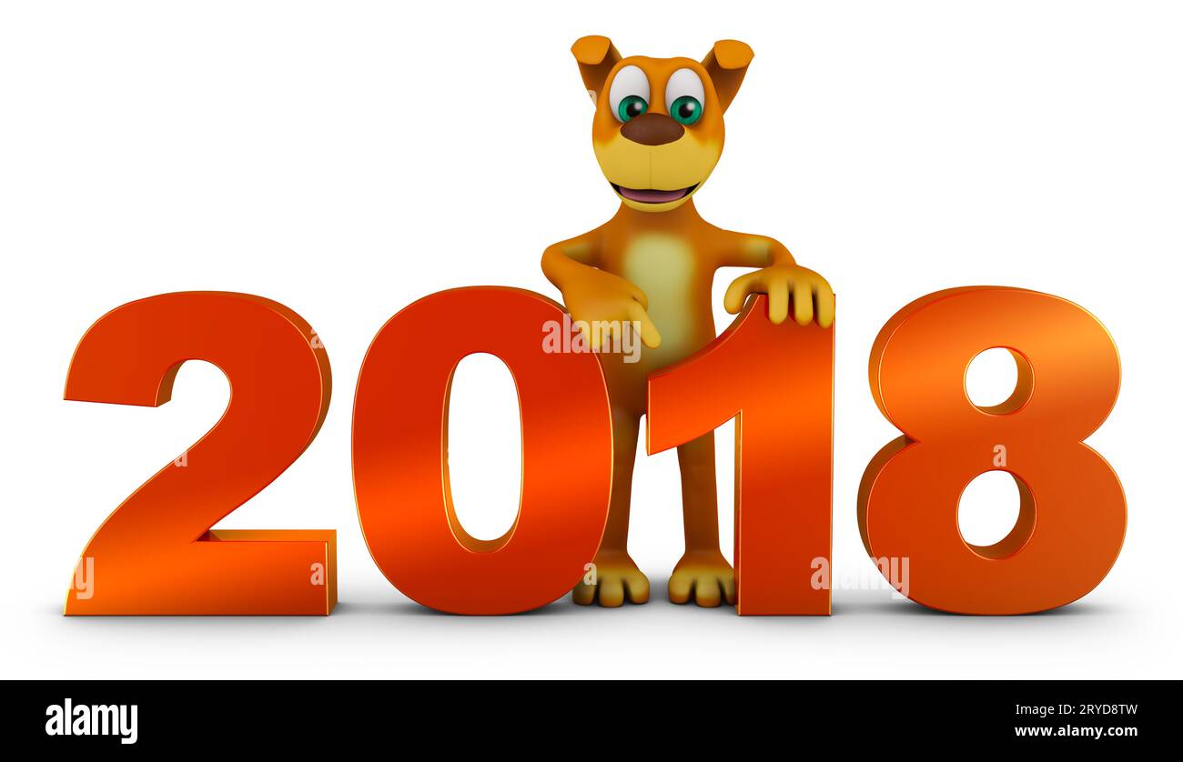 Dog end volumetric figures 2018 Stock Photo - Alamy