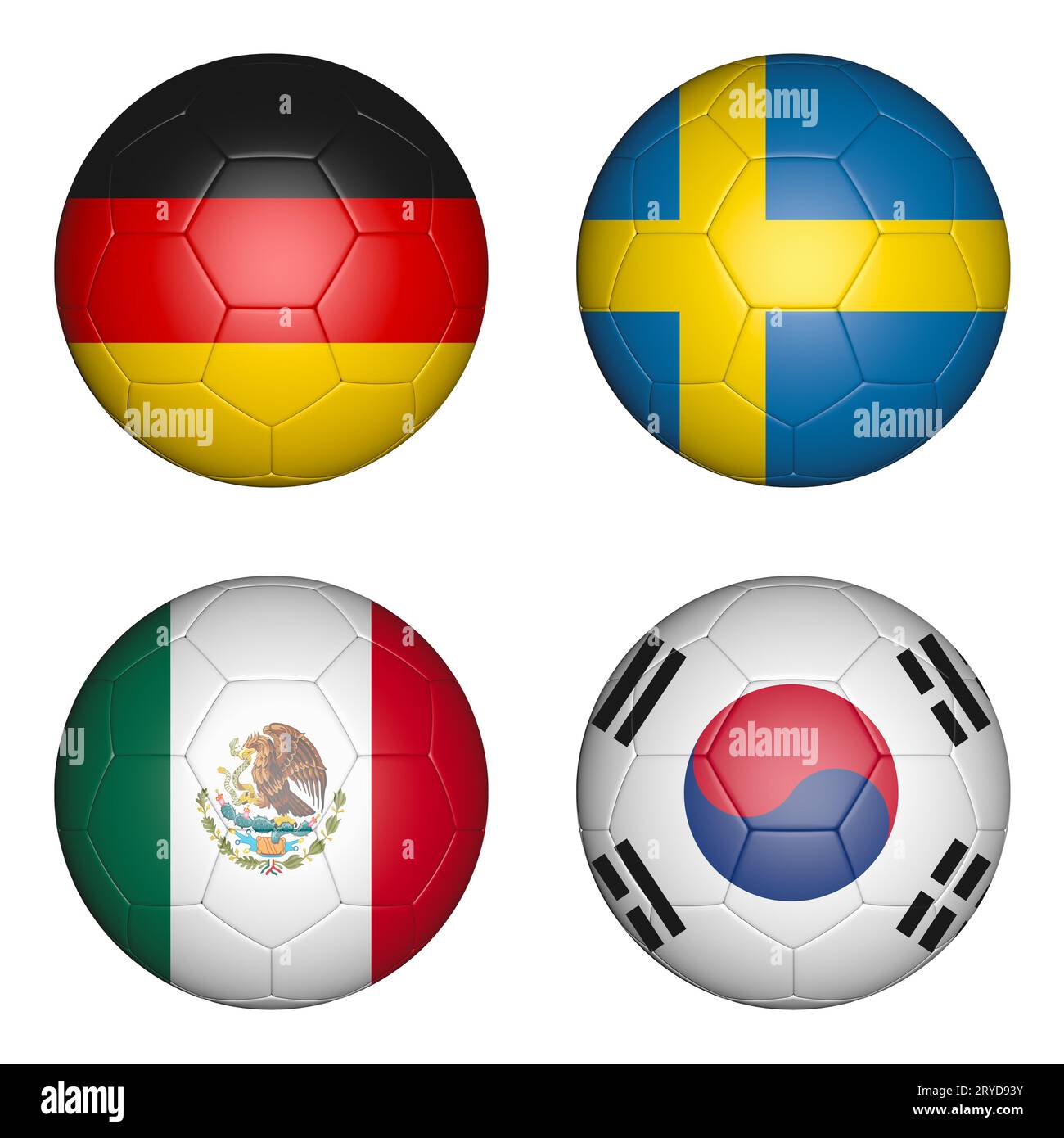 Balls with flags Stock Photo - Alamy