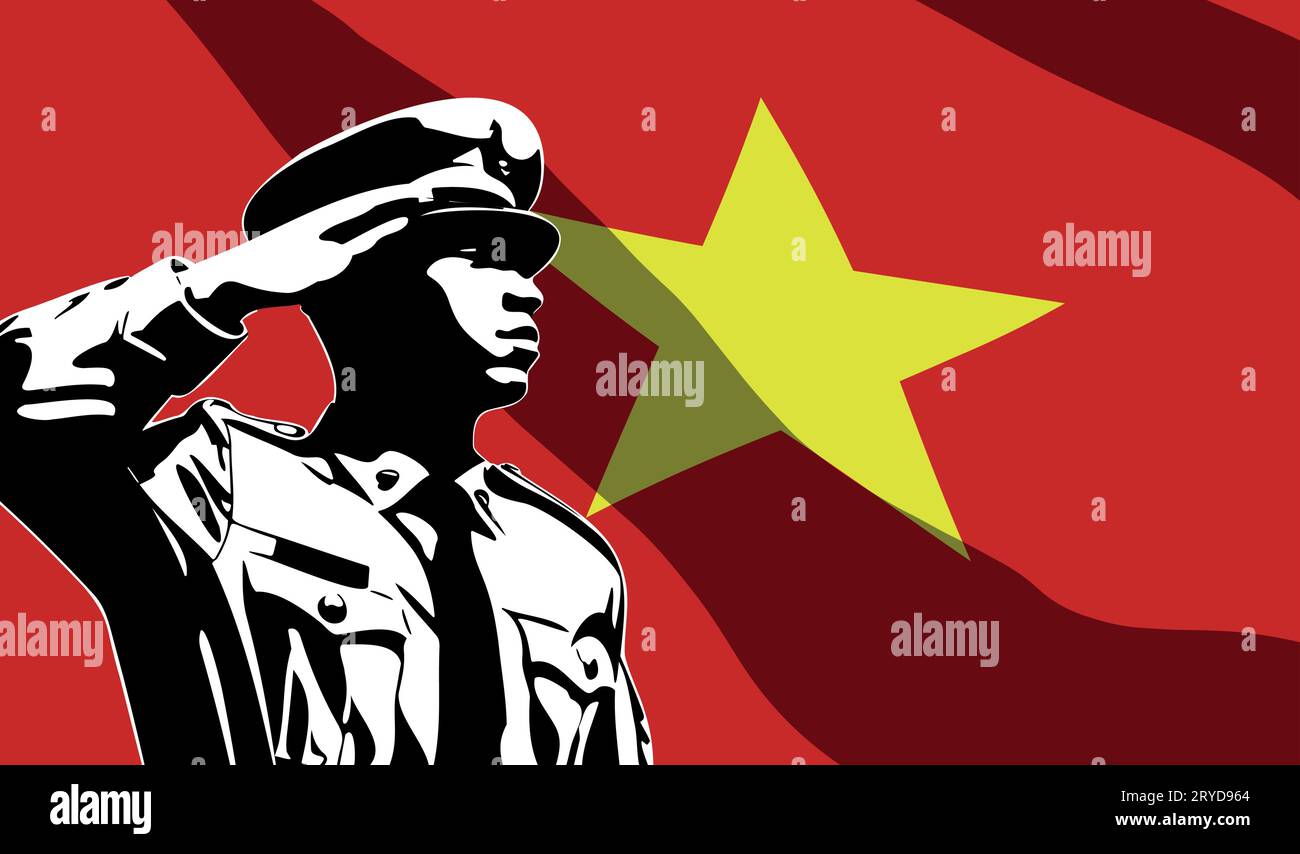 Army Silhouette With Flag