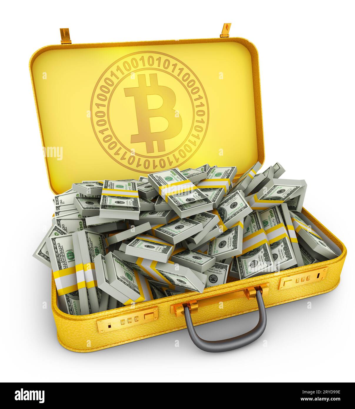 Open case full dollars cash hi-res stock photography and images - Alamy