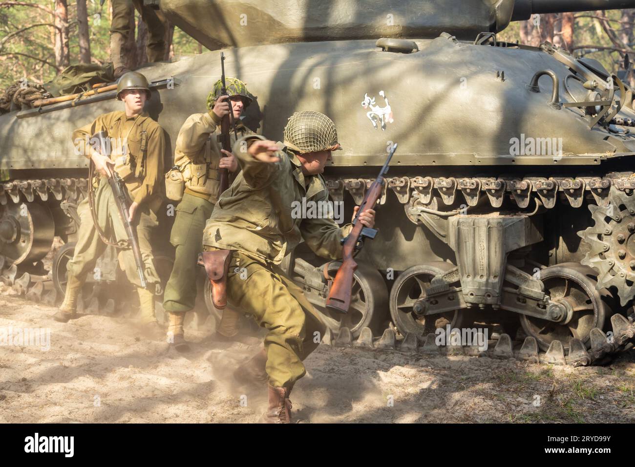 Hel, Pomerania, Poland- August 27, 2023: Historical reconstruction. An ...