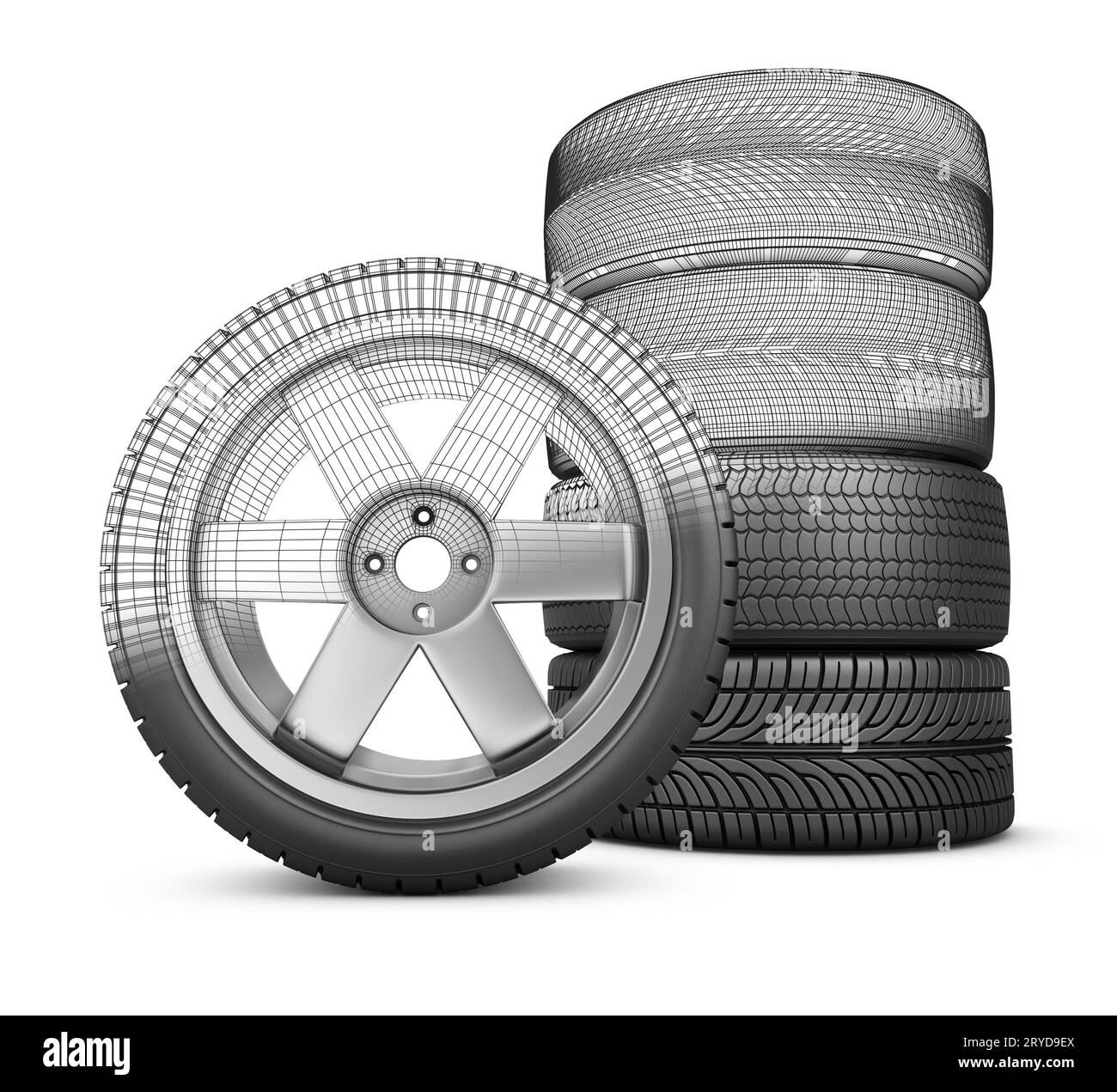 The modern wheels Stock Photo - Alamy