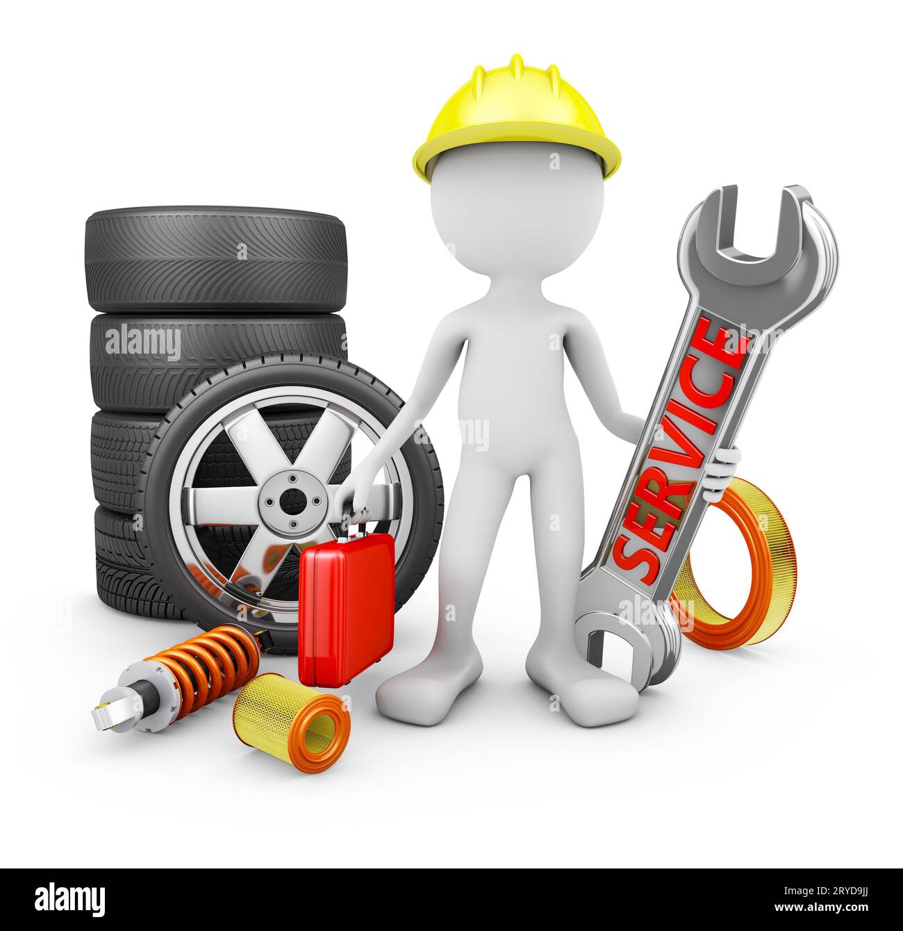 Man with a wrench Stock Photo - Alamy