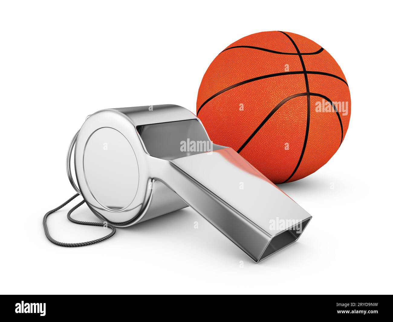 Whistle and basketball Stock Photo - Alamy