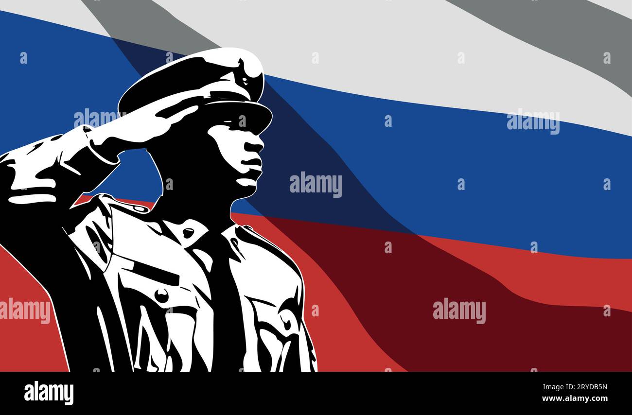 Russian military salute flag russia Stock Vector Images - Alamy