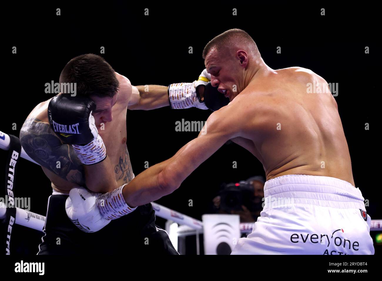 Jimmy Sains (right) and Bartlomiej Stryczek in action during the ...