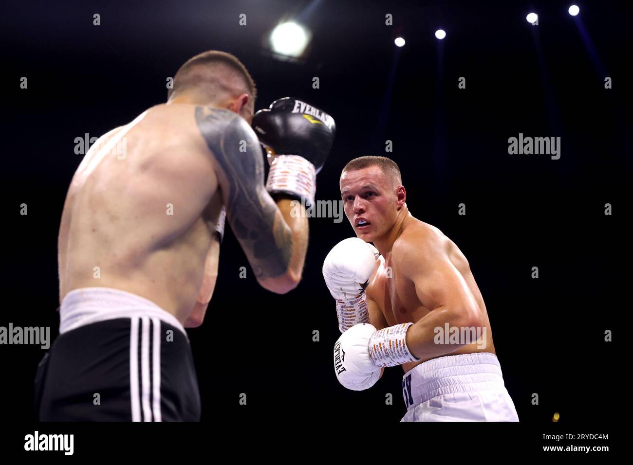 Jimmy Sains (right) and Bartlomiej Stryczek in action during the ...