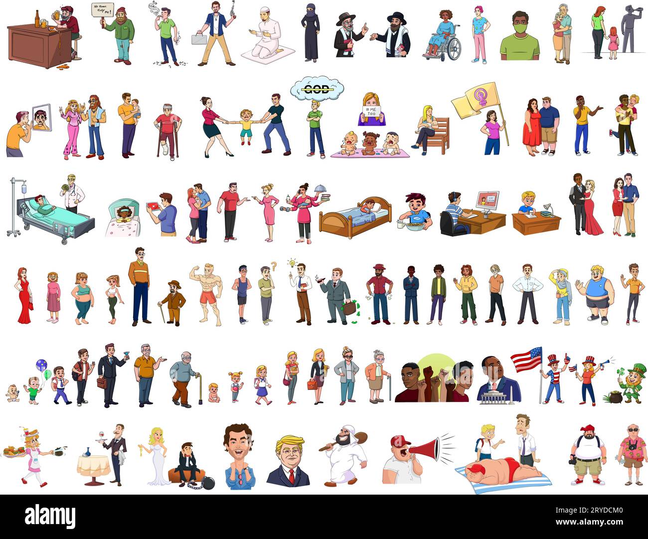 Cartoon vector illustration of a PEOPLE mega collection Stock Vector Image & Art - Alamy