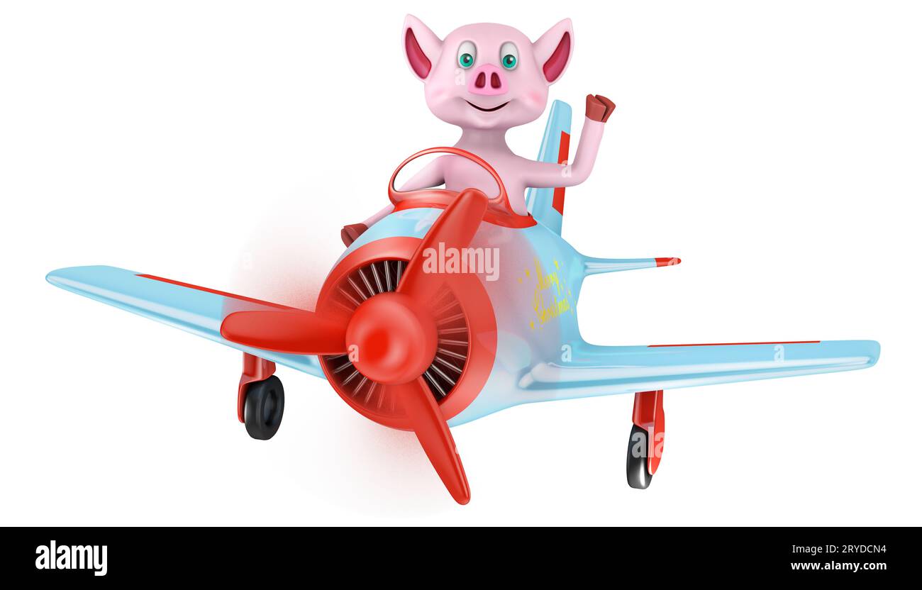 Cute pig in christmas Cut Out Stock Images & Pictures - Alamy