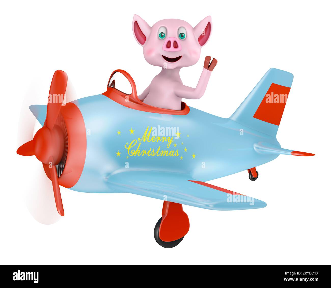 Cute pig in christmas Cut Out Stock Images & Pictures - Alamy