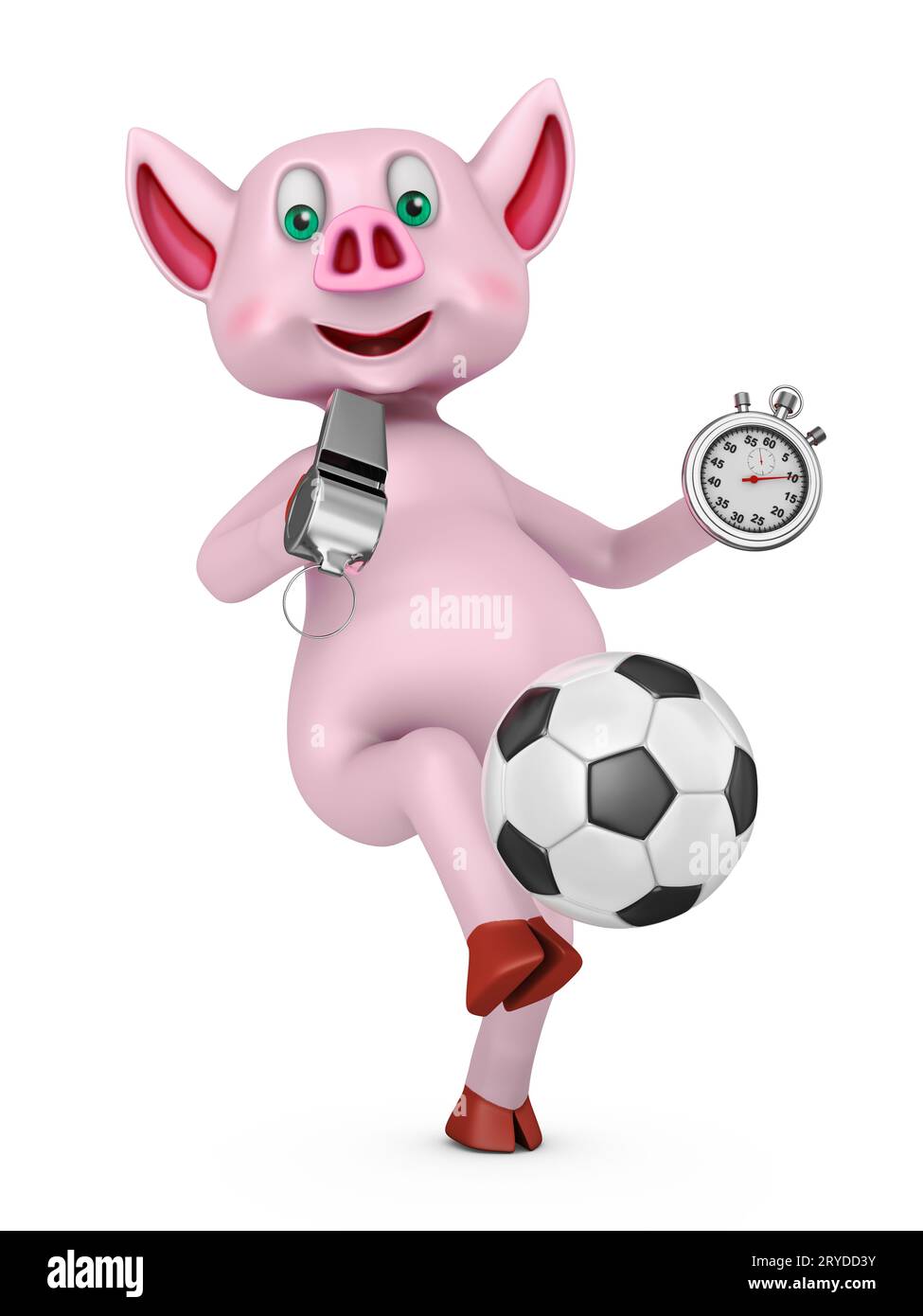 Piglet with soccer ball Stock Photo - Alamy