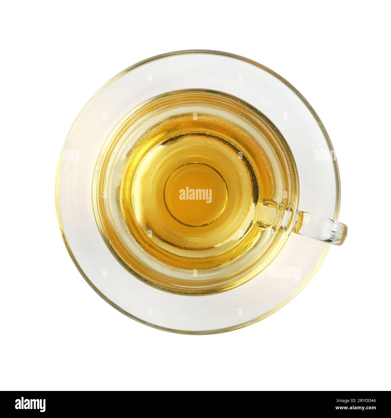 Transparent glass cup of green tea isolated Stock Photo - Alamy