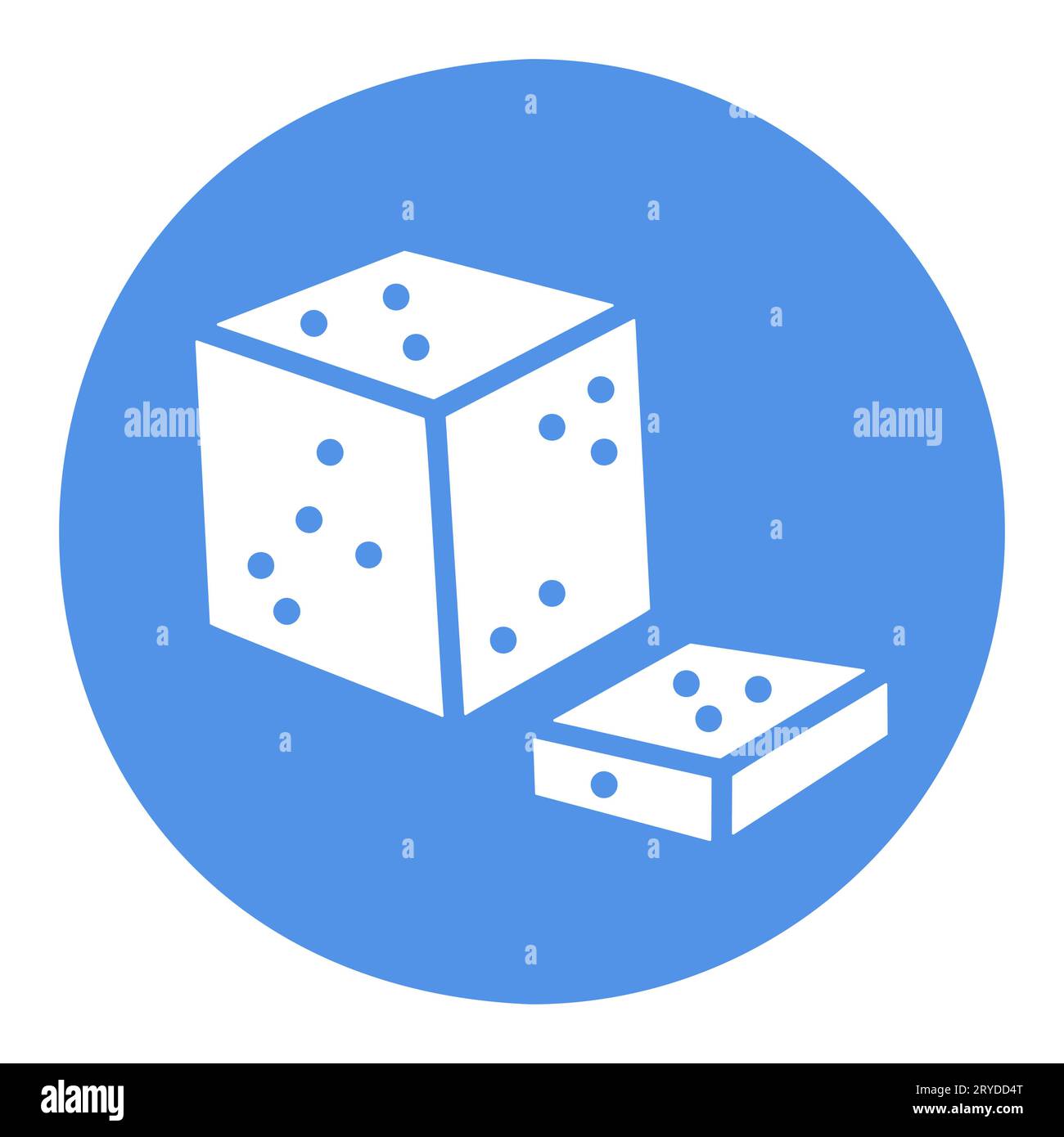 Feta cheese cubes vector icon. Dairy product sign. Graph symbol for ...