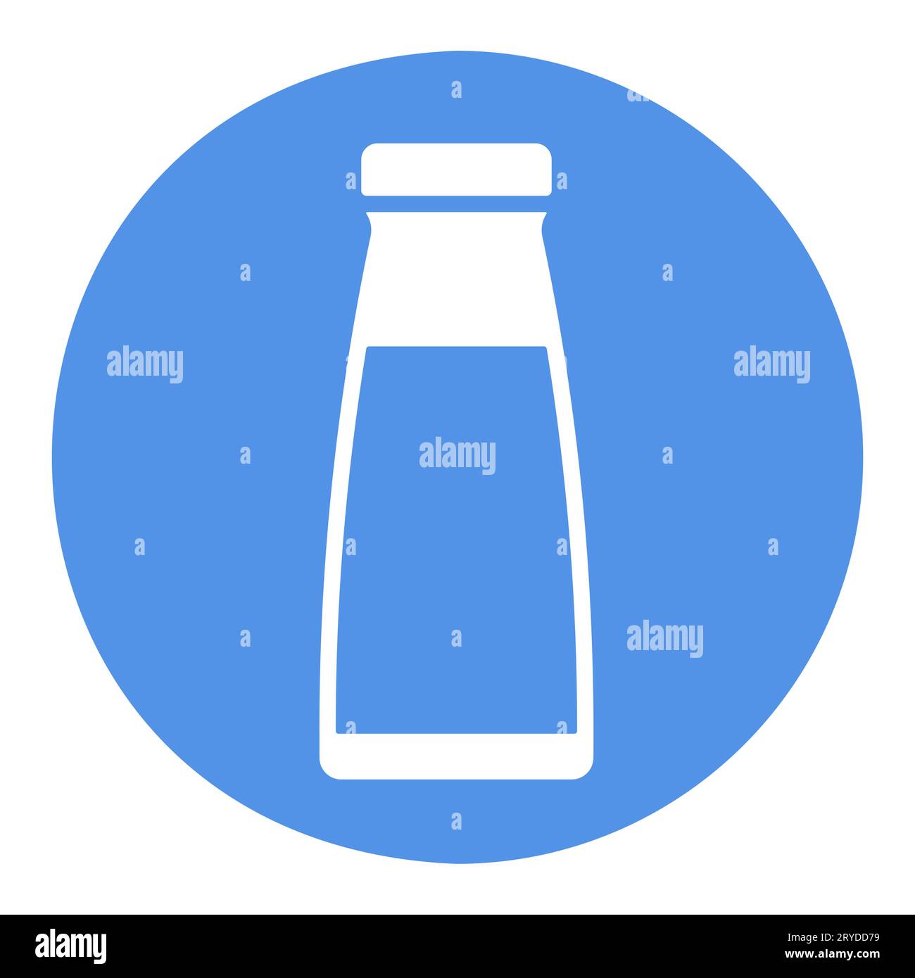 Milk bottle vector icon. Dairy product sign. Graph symbol for cooking ...