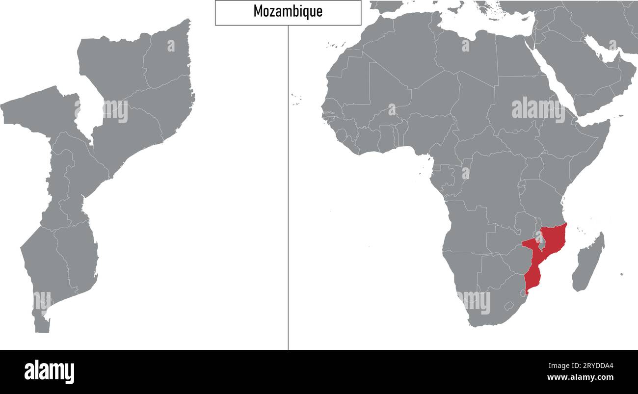 Mozambique On Map Of Africa Map Of Mozambique Showing The Three