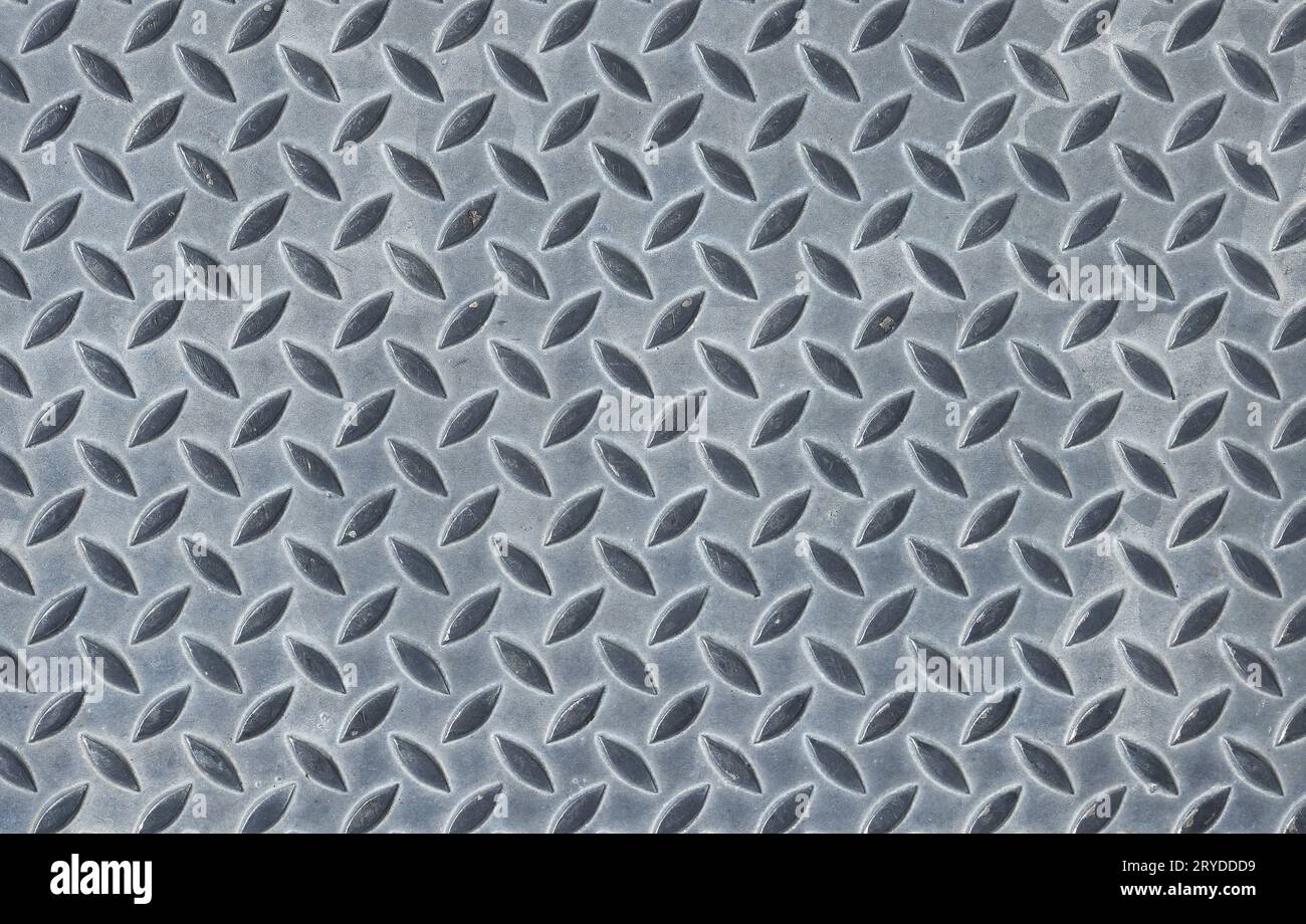 Anti slip gray metal plate with diamond pattern Stock Photo - Alamy