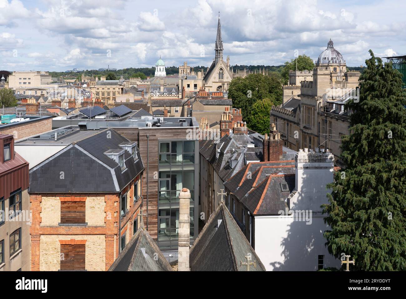 Oxford skyline and rooftops seen from Saint Michael at the North Gate ...