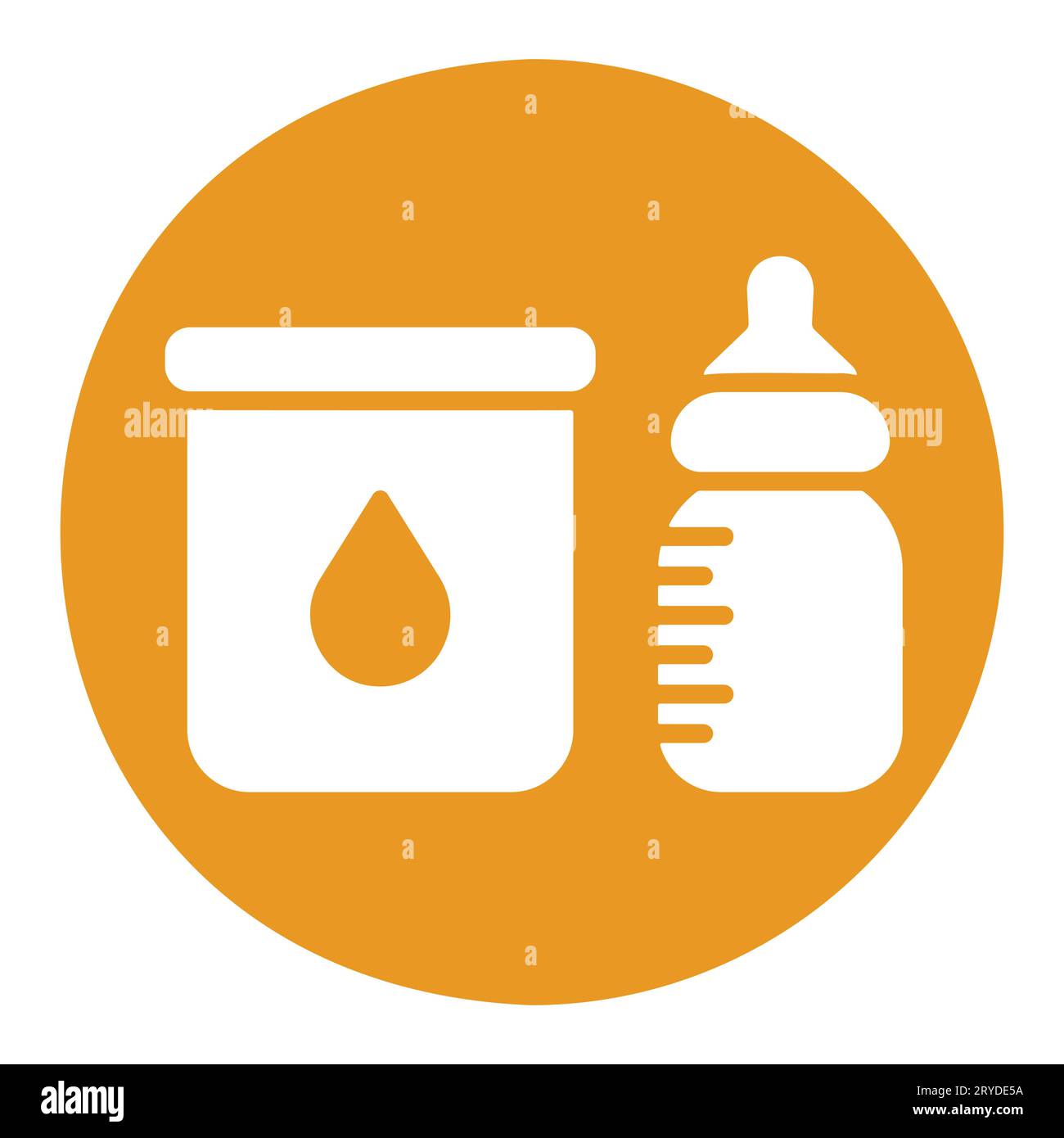 Canned milk for baby Stock Vector Images - Alamy