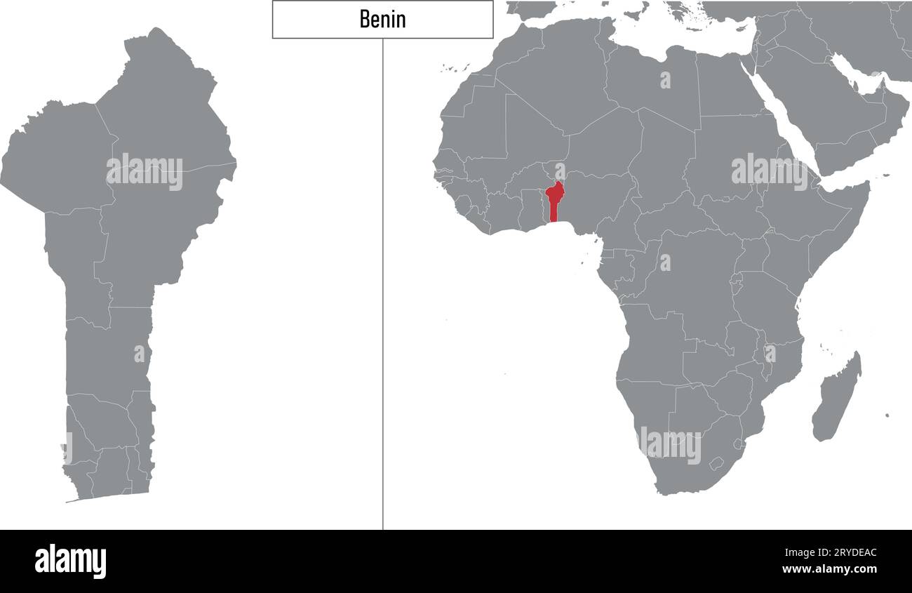 map of Benin and location on Africa map. Vector illustration Stock Vector Image & Art - Alamy