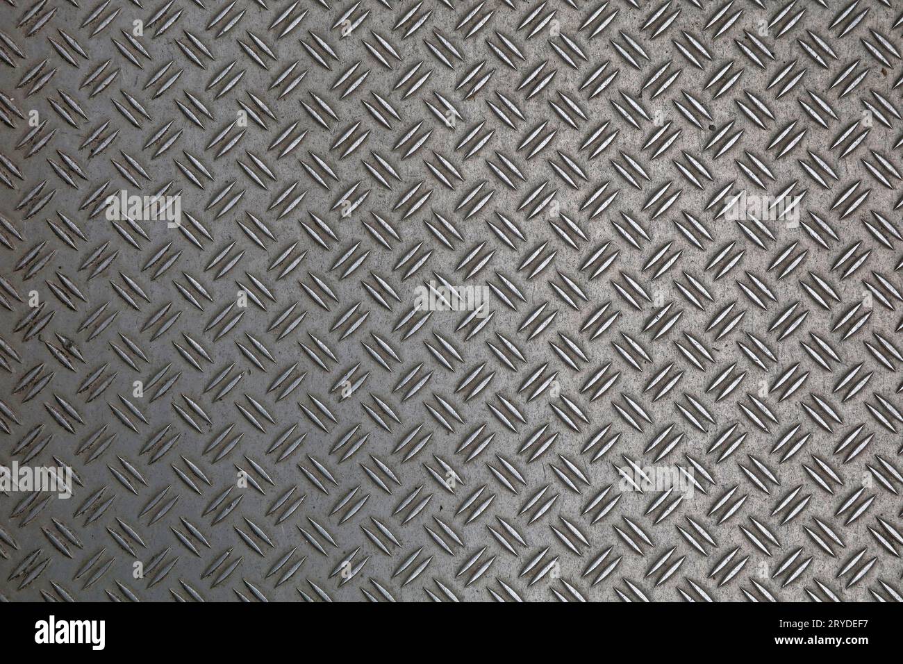 Anti slip gray metal plate with diamond pattern Stock Photo - Alamy