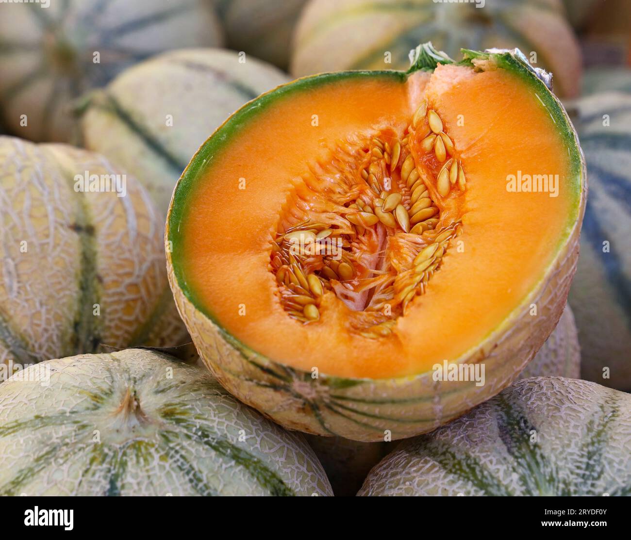 Melon melons display hi-res stock photography and images - Alamy