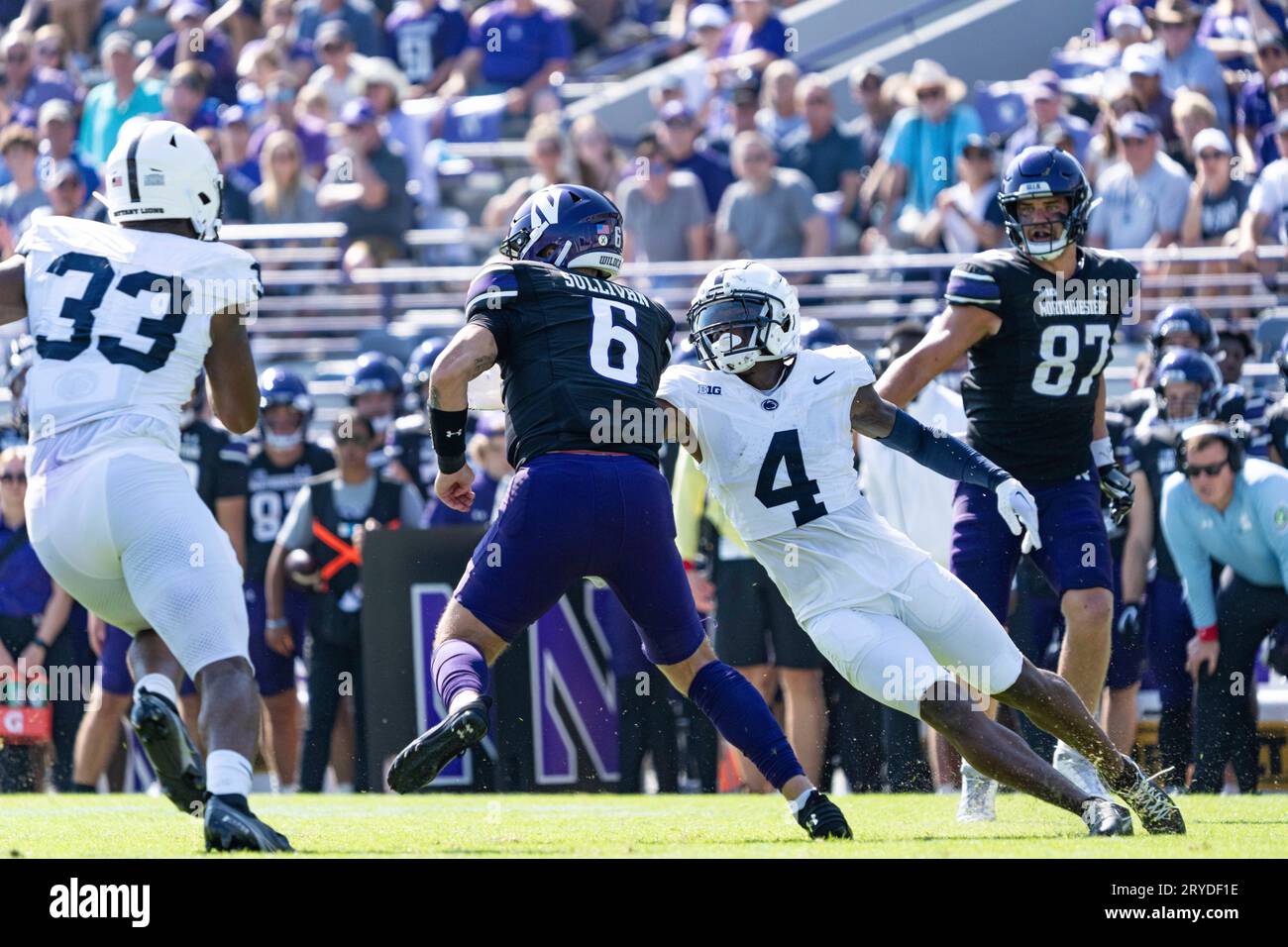 EVANSTON, IL - SEPTEMBER 30: Northwestern Wildcats quarterback Brendan ...