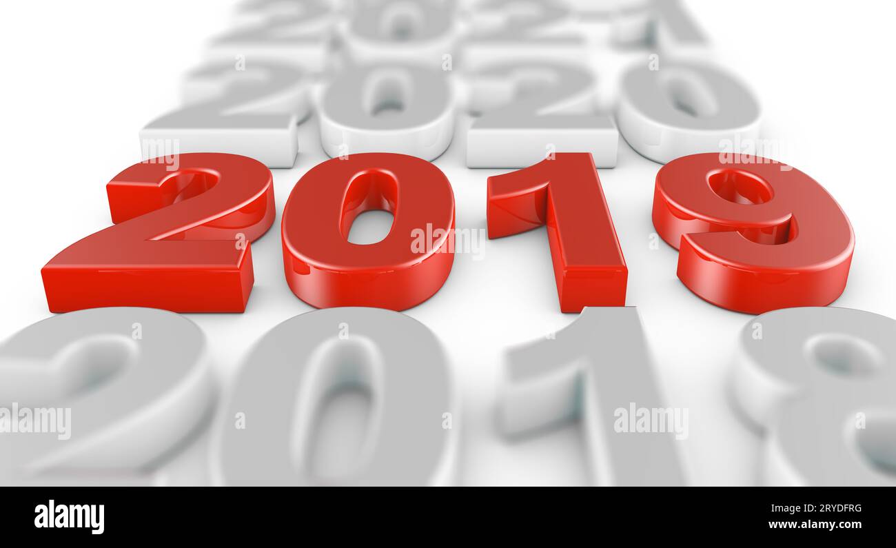 Red figures 2019 Stock Photo - Alamy