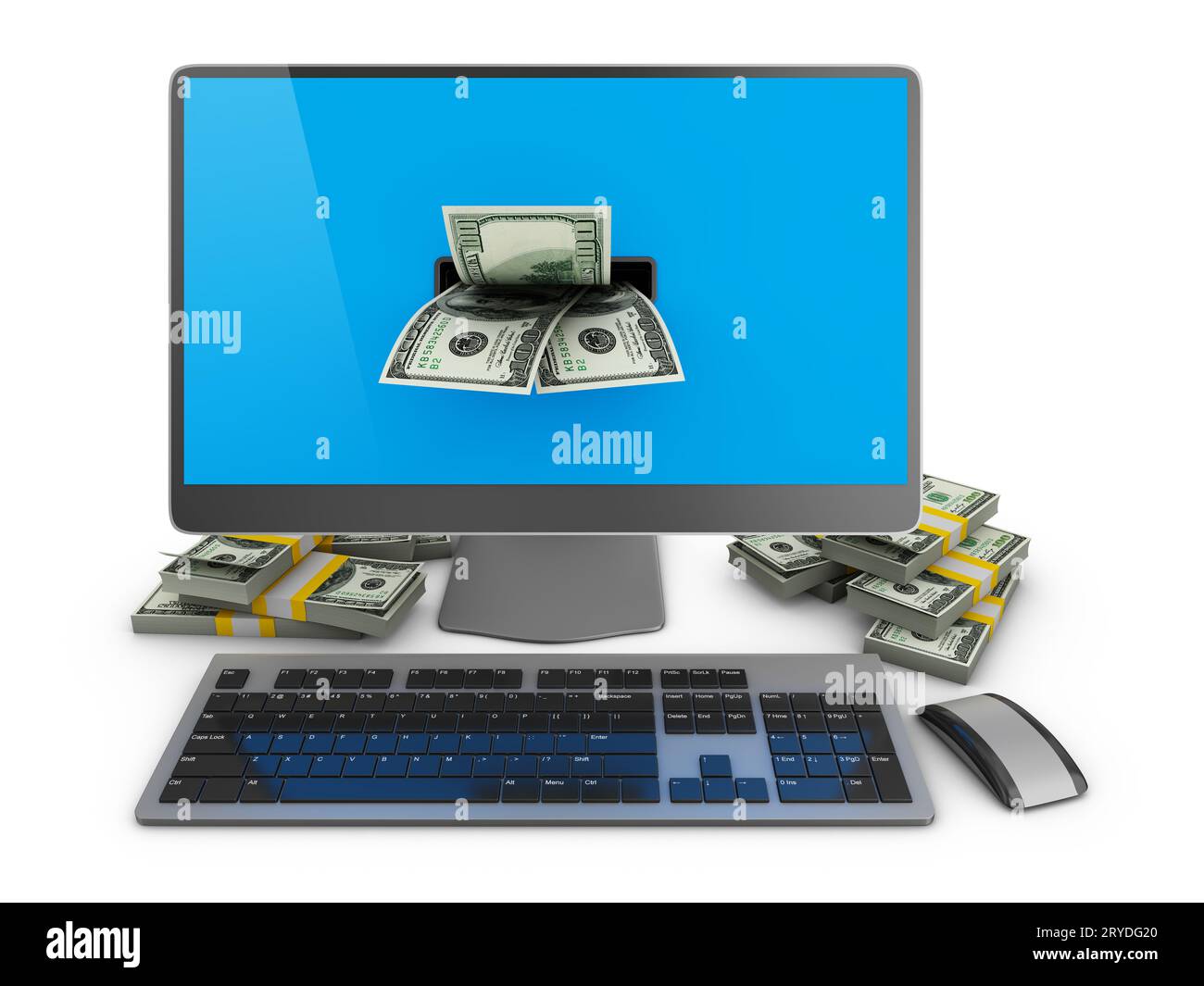 E banking computer Cut Out Stock Images & Pictures - Alamy