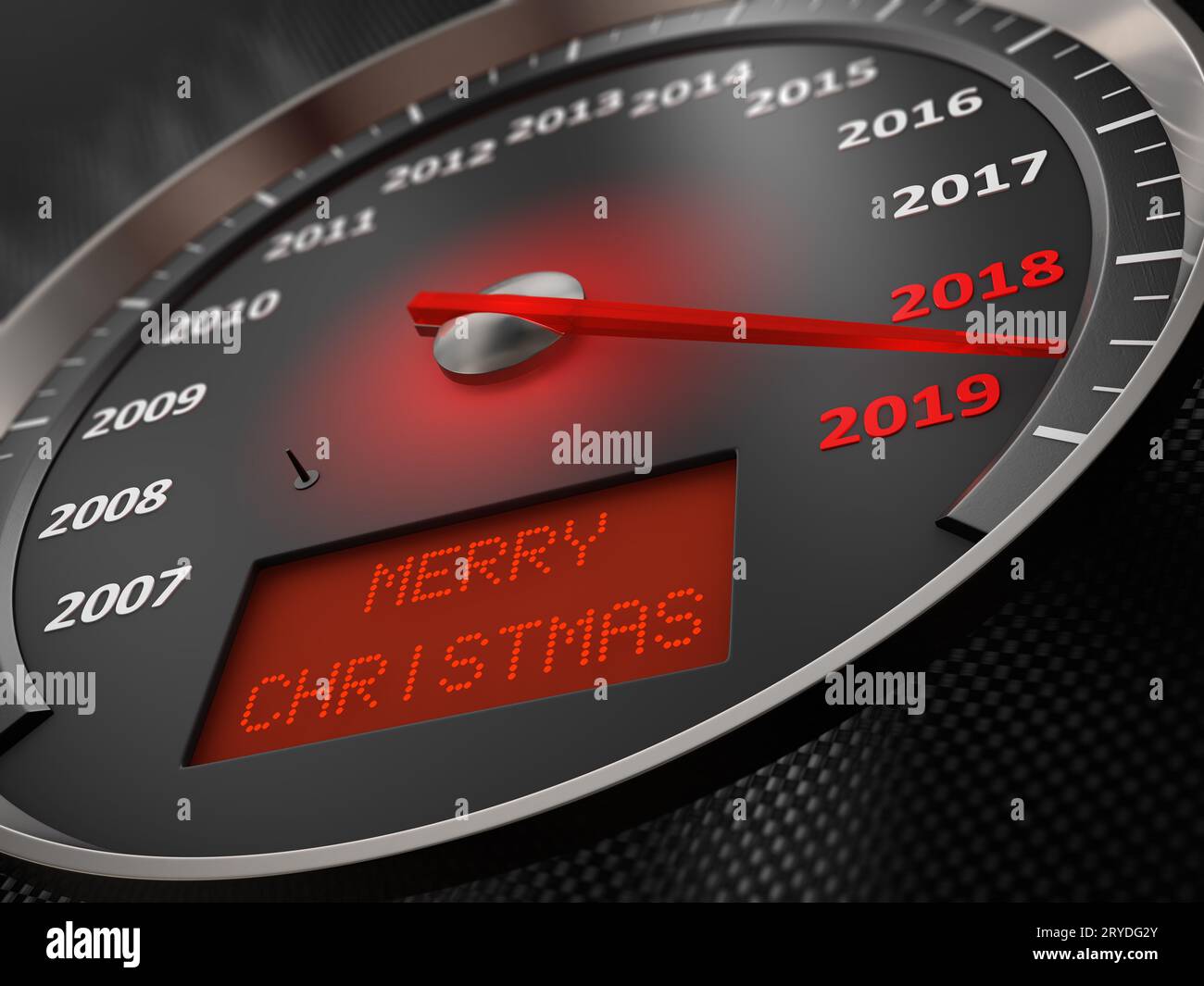 Speedometer Merry Christmas Stock Photo - Alamy