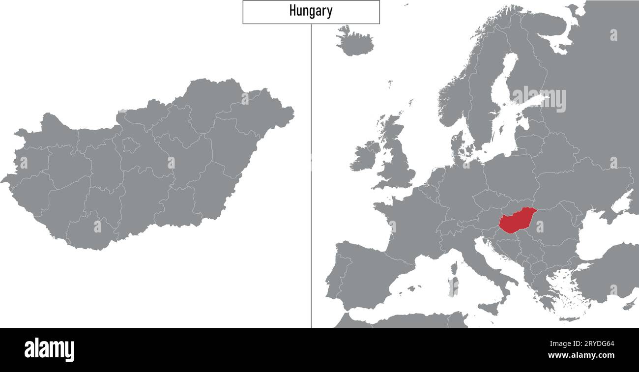 Map of hungary on texture hi-res stock photography and images - Alamy