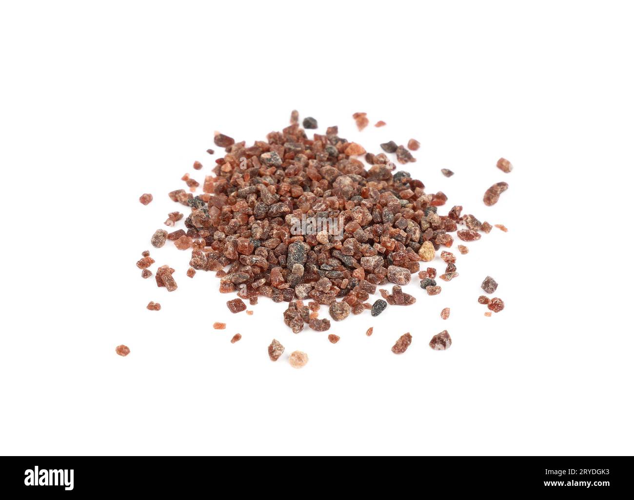Close up Indian brown salt isolated on white Stock Photo - Alamy