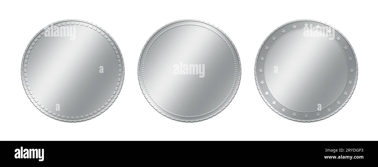 Three silver coins hi-res stock photography and images - Alamy