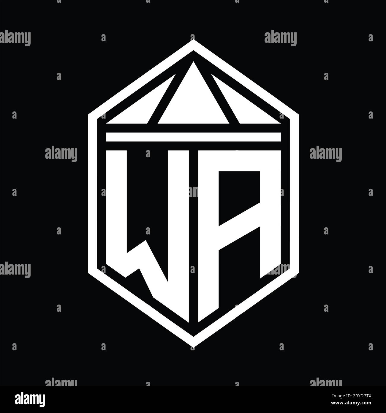 Wa logo initial hi-res stock photography and images - Alamy